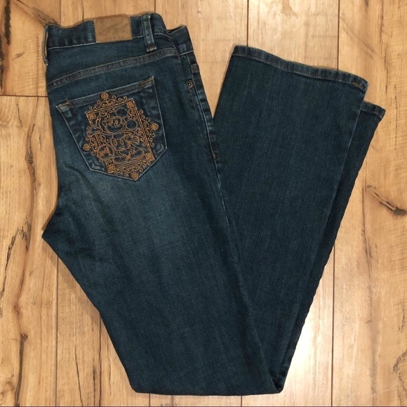 Disney | Jeans | Disney Embroidered Mickey Straight Leg Jeans | Poshmark
